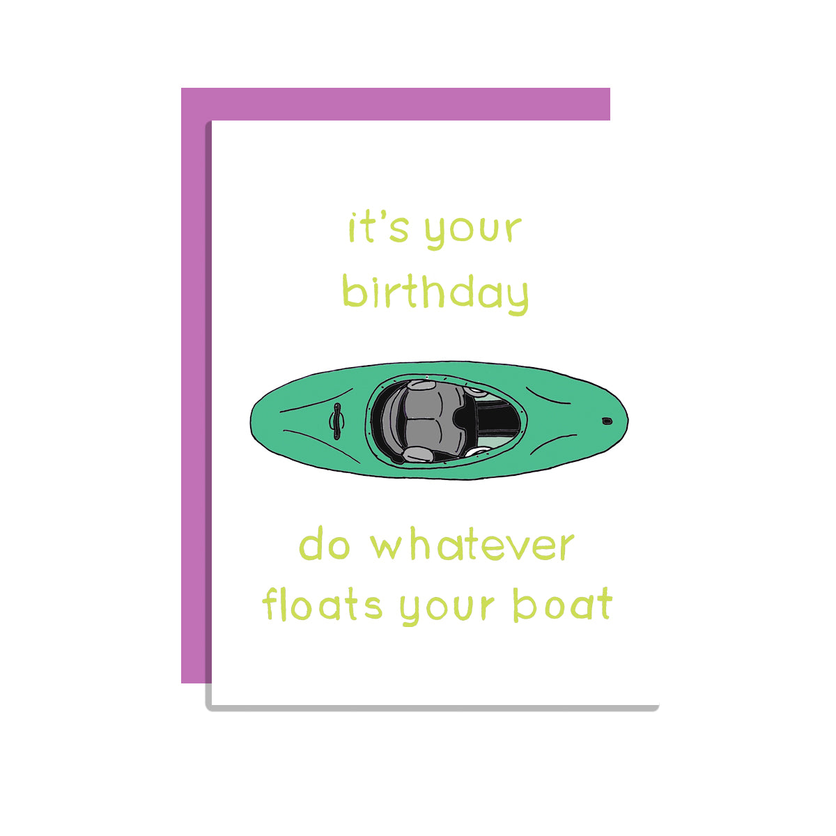 Kayak Greeting Card - Floats Your Boat Card | Compass Paper Co – Wild ...