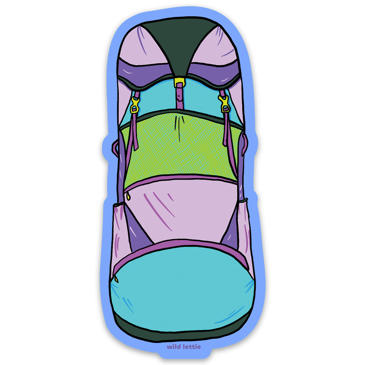 Backpacking Sticker - Camping Sticker | Compass Paper Co. – Wild Lettie