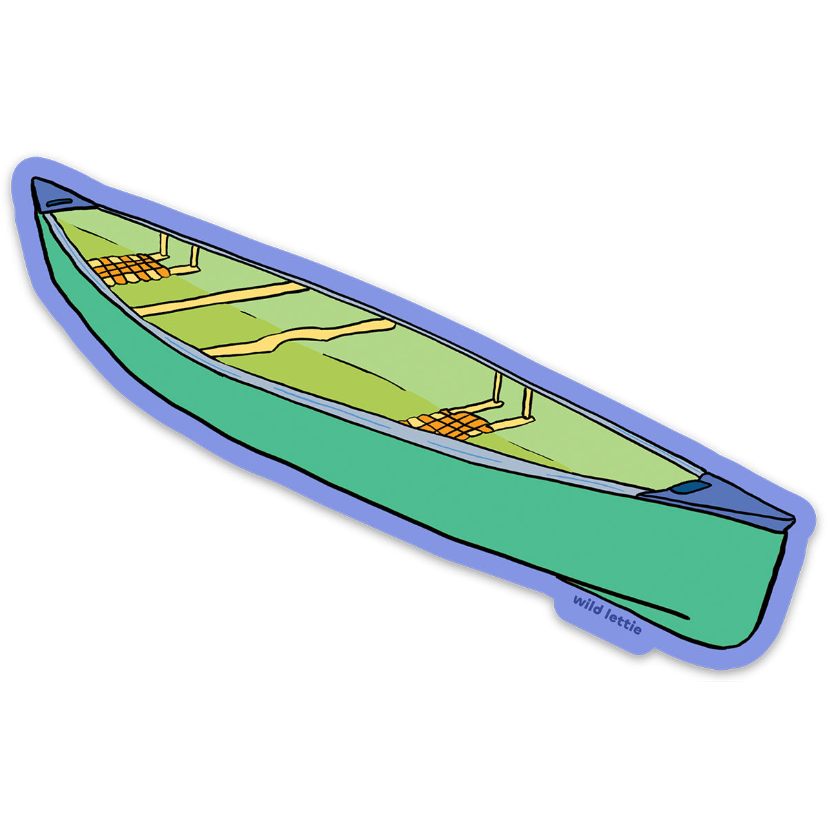 Paddling Sticker - Canoe Sticker | Compass Paper Co. – Wild Lettie