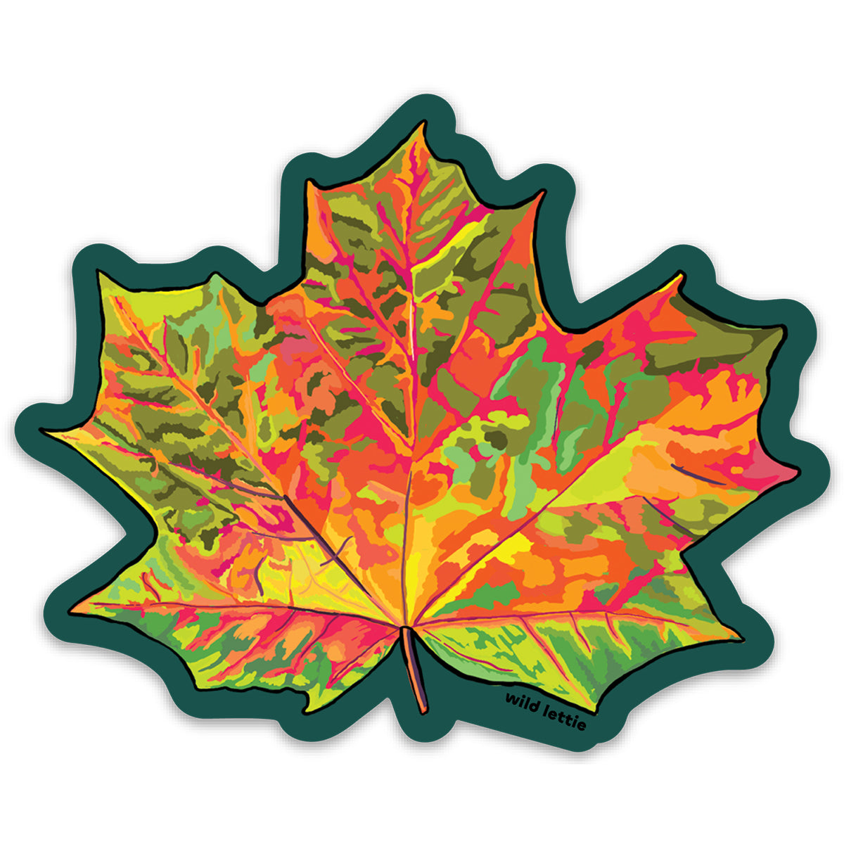 Maple Leaf Sticker - Fall Leaf Sticker | Compass Paper Co. – Wild Lettie