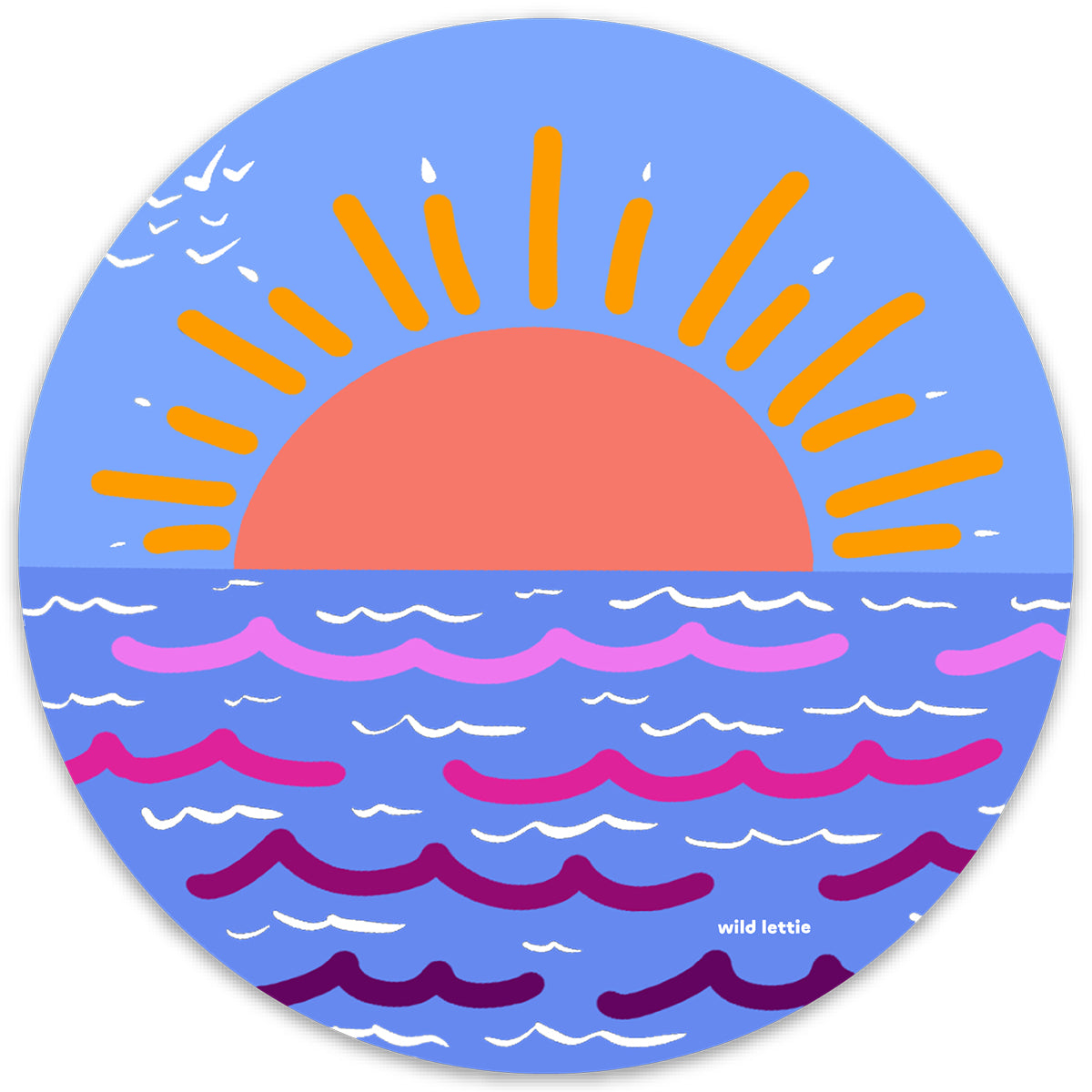 Sunset Sticker - Up North Sticker | Compass Paper Co. – Wild Lettie